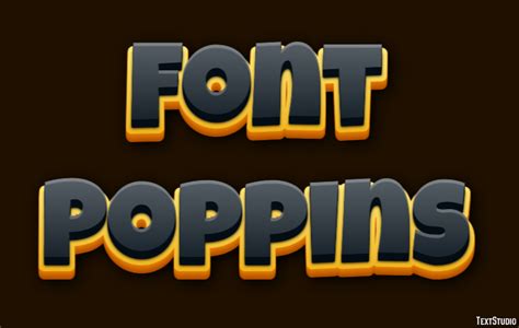 Font Poppins Text Effect And Logo Design Font