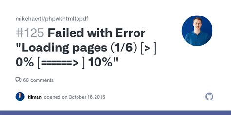 Failed With Error Loading Pages Issue