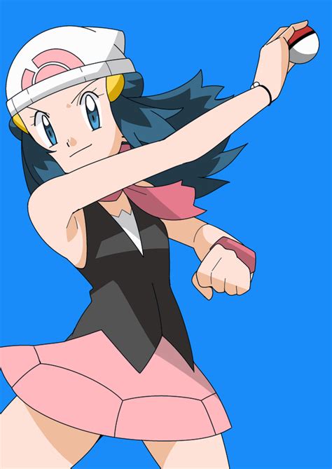Safebooru 1girl Blue Eyes Blue Hair Female Hainchu Hikari Pokemon Long Hair Navel Nintendo