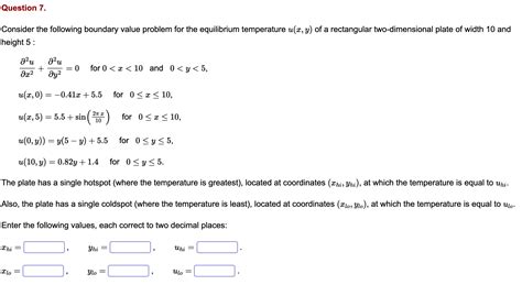 solved question 7 consider the following boundary value