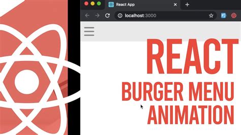 burger menu animation reactjs x scss youtube