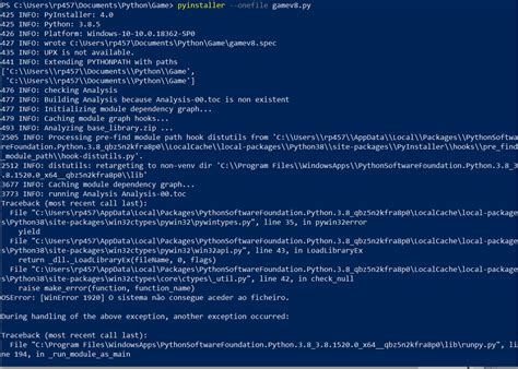 Python Pyinstaller Raises Error System Cannot Access The File