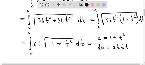 solved find the exact length of the curve described by the parametric equations x 4 3t2