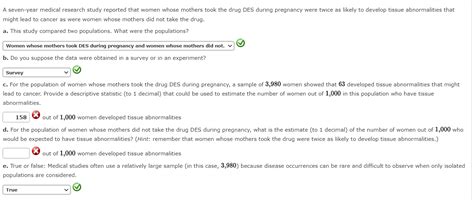 Solved A Seven Year Medical Research Study Reported Tha