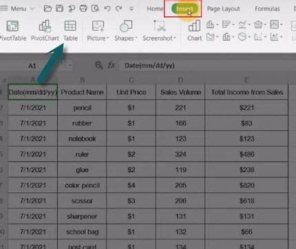 How To Create A Table In Excel An Easy Guide WPS Office Blog