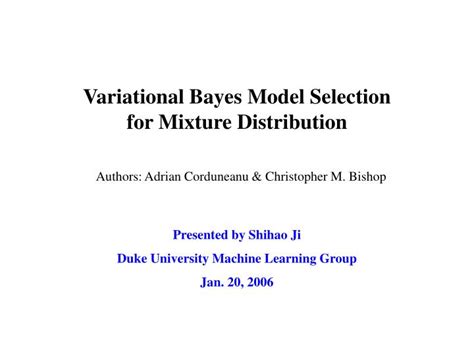 ppt variational bayes model selection for mixture distribution powerpoint presentation id
