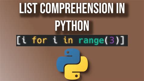 How To Use List Comprehension In Python YouTube
