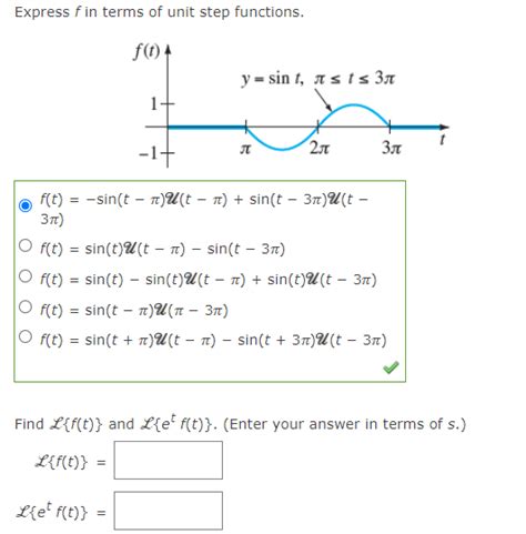 solved express f in terms of unit step functions f 0 y