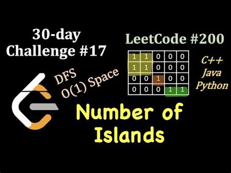 Learn LeetCode 30 Day Challenge Day 17 Number Of Islands C Java