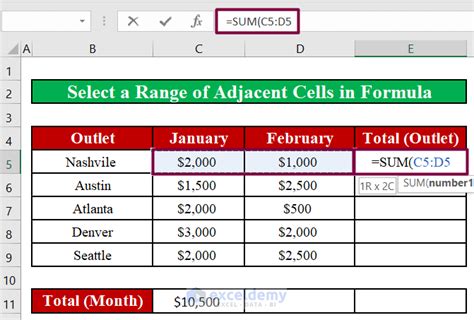 How To Select A Range Of Cells In An Excel Formula 4 Methods ExcelDemy