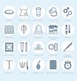 Contraceptive Methods Line Icons Birth Control Vector Image