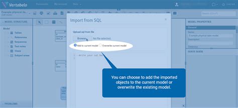 How To Import A DDL Script Into Vertabelo Vertabelo Database Modeler