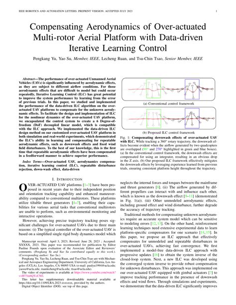 pdf compensating aerodynamics of over actuated multi rotor aerial platform with data driven