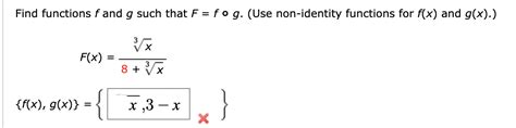 solved find functions f and g such that f f∘g use