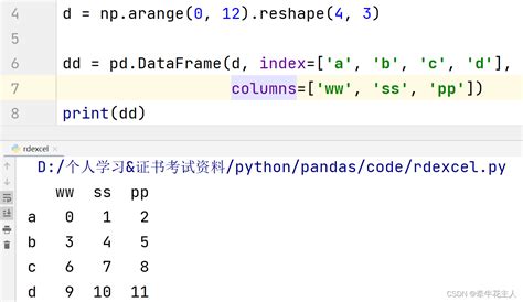 dataframe 对象 pandas 创建dataframe对象 csdn博客