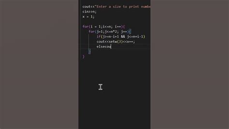 c pyramid number pattern cpp pattern shorts youtubeshort coding programmers ytshorts