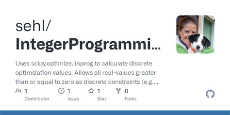 github sehl integerprogramming uses scipy optimize linprog to calculate discrete optimization