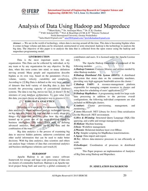 pdf analysis of data using hadoop and mapreduce