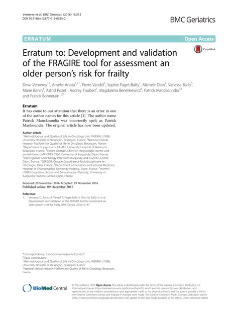 pdf erratum to development and validation of the fragire tool for assessment an older person