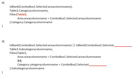 filtering multiple comboboxes based on lookup colu power platform community