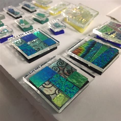 Fused Glass Artwork Fused Glass Plates Dichroic Glass Jewelry Glass Pendants Glass Art
