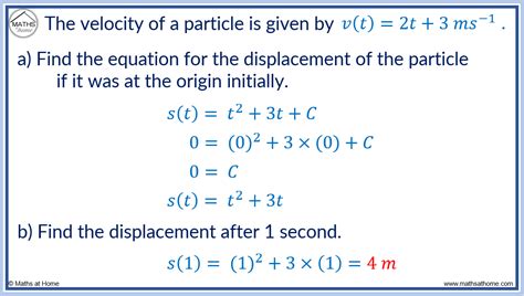how to find displacement velocity and acceleration