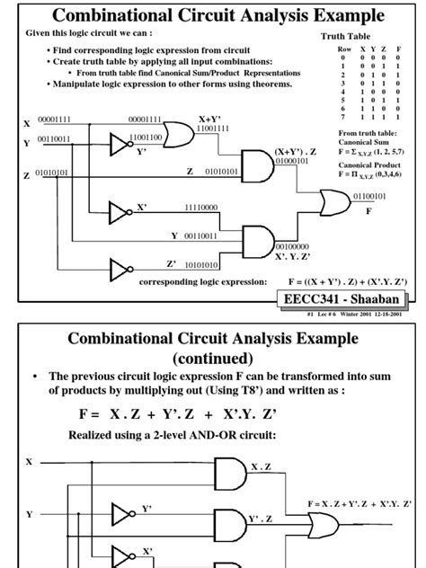 combinational circuit analysis example pdf mathematical logic logic