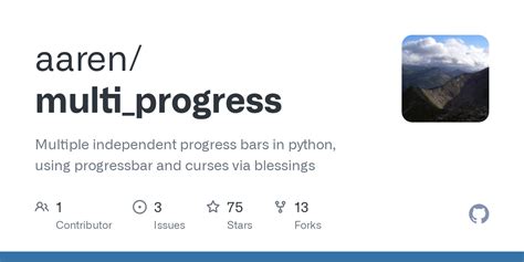 GitHub Aaren Multi Progress Multiple Independent Progress Bars In