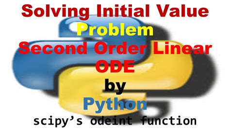 how to solve second order linear differential equations by python