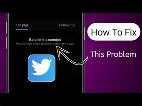 How To Fix Twitter Rate Limit Exceeded Please Wait A Few Moments Then