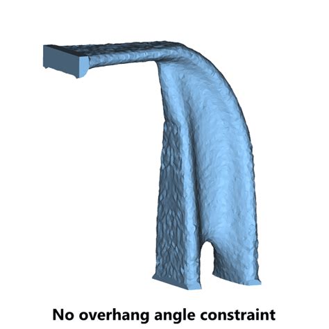 how to use the overhang constraint in topology optimization ntop