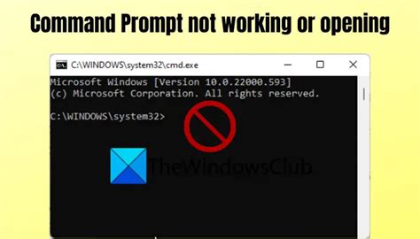 Command Prompt Not Working Or Opening In Windows 11 10