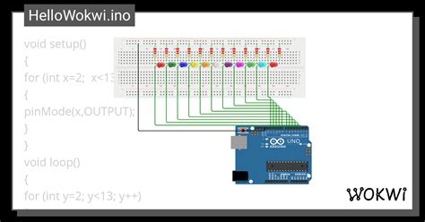 SECUENCIA DE LEDS Wokwi ESP32 STM32 Arduino Simulator