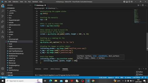 asmr coding membuat game tictactoe menggunakan python library pygame bagian 1 riczky pratama
