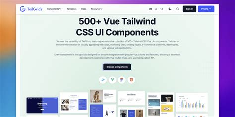 500 Vue Js Tailwind CSS UI Components TailGrids Vue DEV Community