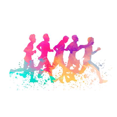 Marathon Running Silhouette Png NBKomputer