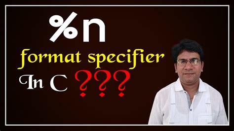 n format specifier in c format specifiers in c youtube