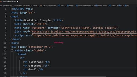 bootstrap tables bootstrap 5 striped responsive tables wikitechy