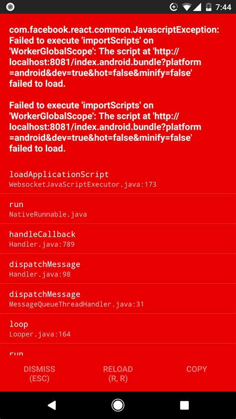Importing StackNavigator Error Failed To Execute ImportScripts On