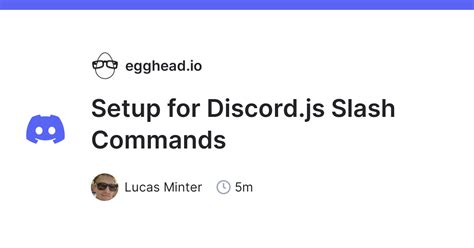 setup for discord js slash commands