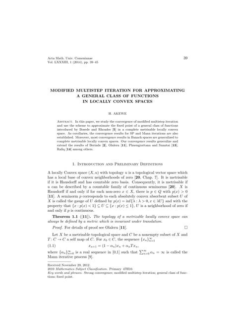 pdf modified multistep iteration for approximating a general class of functions in locally