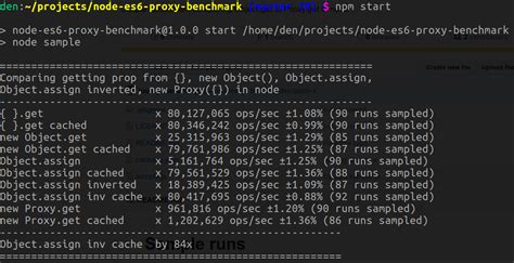 github jjgonecrypto node es6 proxy benchmark simple benchmark comparing object get to proxy