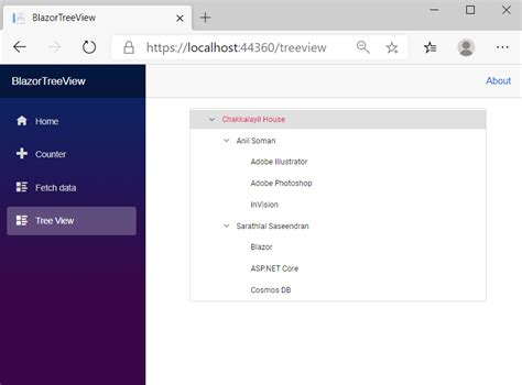 create a tree view in blazor with syncfusion component