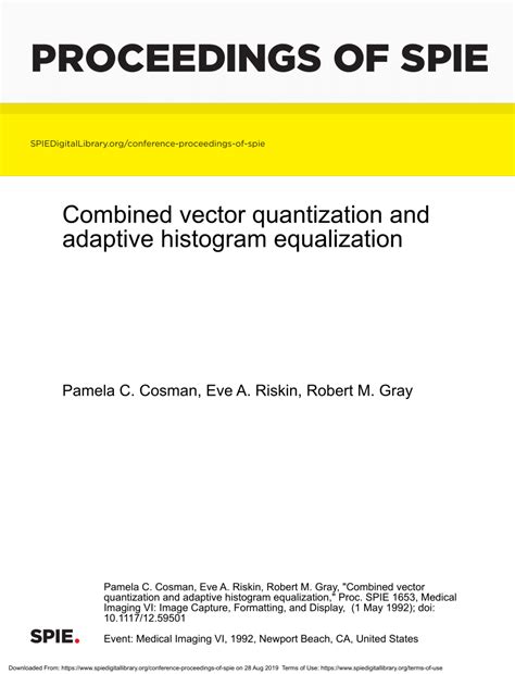 pdf combined vector quantization and adaptive histogram equalization