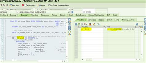 SAP ABAP Central Delete Internal Table Contents While In Debugging