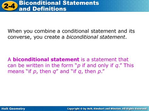 biconditional statements and definitions ppt download