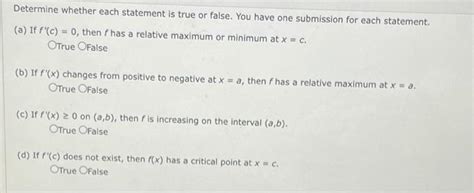 solved determine whether each statement is true or false