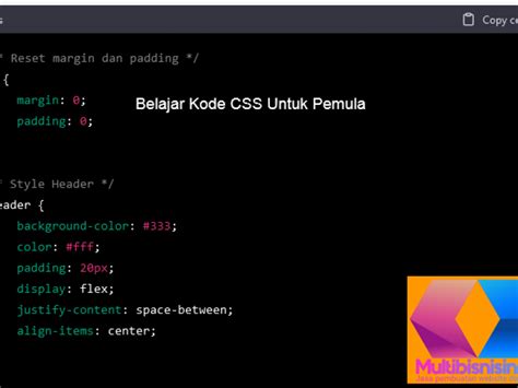 Belajar Kode CSS Website Dari Dasar Untuk Pemula Sampai Bisa Mendesain