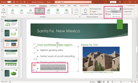 Animations In PowerPoint Computer Applications For Managers
