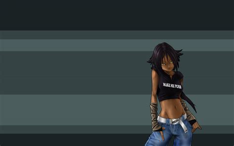 479206 Dark Hair Anime Girls Bleach Shihouin Yoruichi Bare Midriff Yellow Eyes Dark Skin